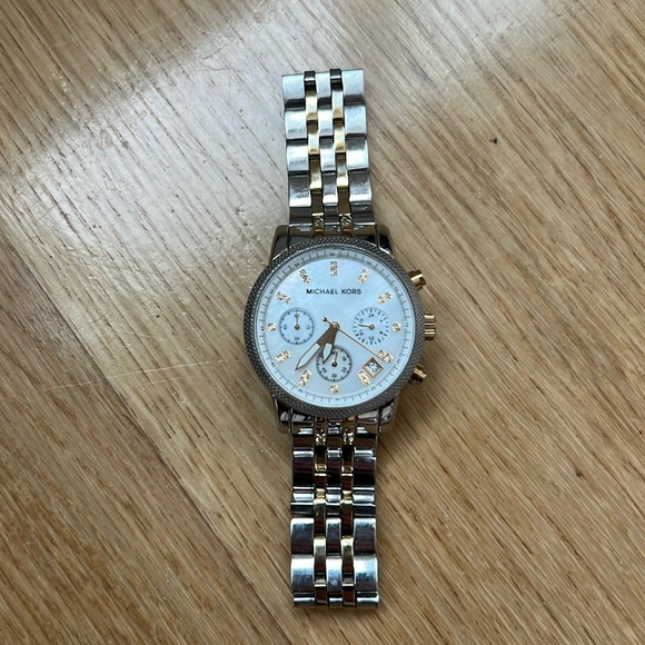 Michael Kors | Accessories | Michael Kors Mk557 Womens Two Tone Watch ...